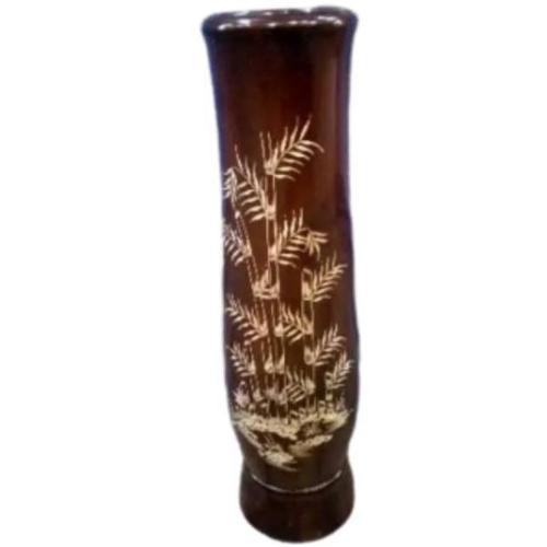 Jual VAS BUNGA KAYU JATI CUKIT GAMBAR BAMBU UKURAN BESAR 60x15 cm ...