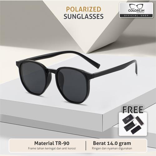 Promo Colore.in Kacamata Hitam Sunglasses Polarized TR90 Pria Wanita 272219 - Crystal Grey ...