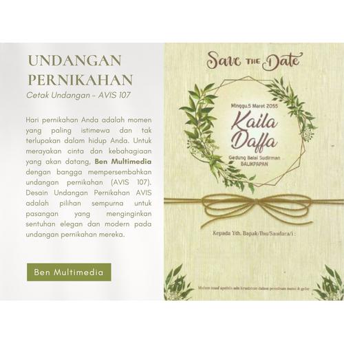Jual Cetak Undangan Pernikahan AVIS 107 (Gratis Plastik Opp & Label ...