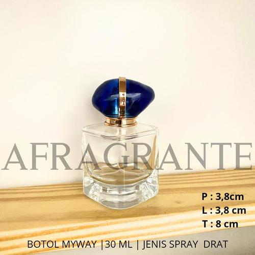 Jual botol parfum myway 30 ml drat biru- botol parfum exclusive 30ml ...