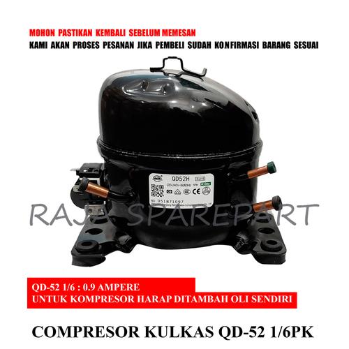 Jual CKQ6 COMPRESSOR KULKAS / KOMPRESOR / COMPRESOR KULKAS QD-52 1/6PK (HARGA + PACKING KAYU ...