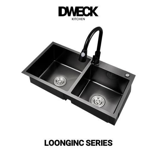 Promo Kitchen Sink 8245 Black Paket Komplit / Sink Hitam Stainless ...
