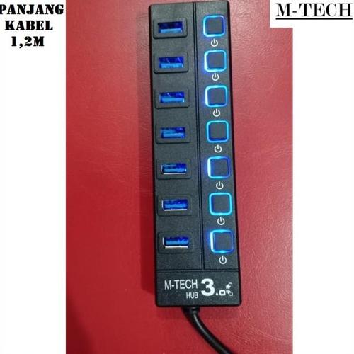 Jual 7 Port M-Tech Hub Usb 3.0 Panjang Kabel 1.2M Tombol On-Off ...