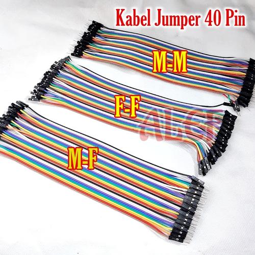 Jual 40 Pin kabel jumper 20 cm dupont male female jalur komponen - Male ...
