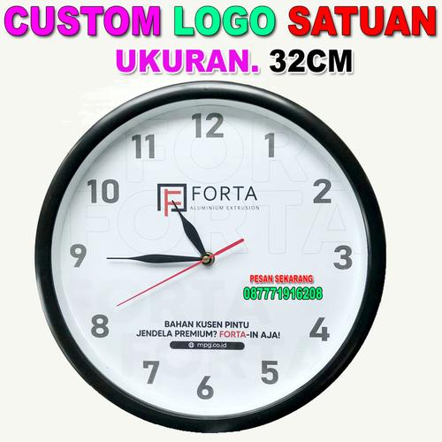 Jual JAM DINDING CUSTOM LOGO / JAM DINDING SATUAN / JAM SOUVENIR / JAM ...
