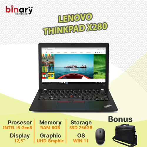 Jual Laptop Lenovo i5 Thinkpad X280 Intel Core i5 Gen8 RAM 8GB SSD ...