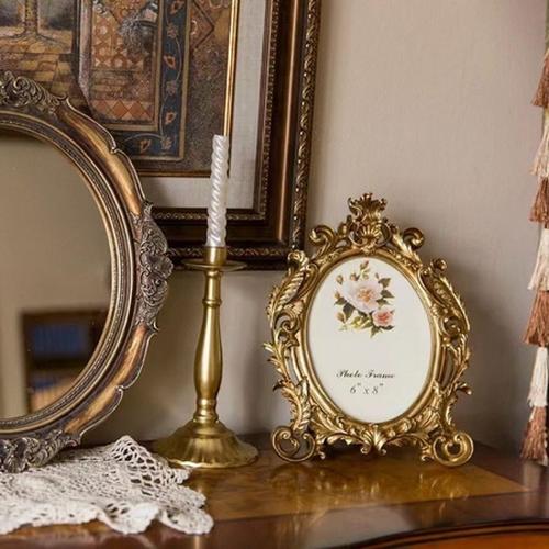 Jual Vintage Frame Gold Bingkai Retro Figura Antik/Frame Standing Turki ...