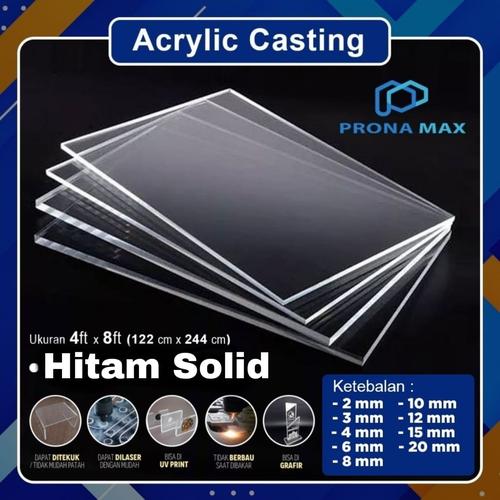 Jual Acrylic / Akrilik Hitam Solid Kode 8502 Lembaran 3MM 122 x 244 ...