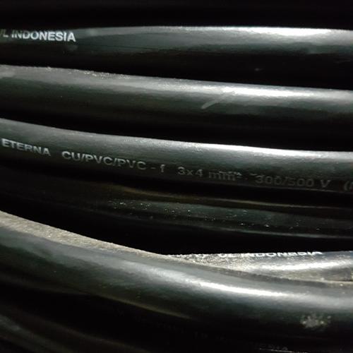 Jual Eterna NYYHY 3x4 MM Meteran / Kabel Listrik Hitam Serabut Tembaga NYY HY 3 x 4 MM Ecer Per ...