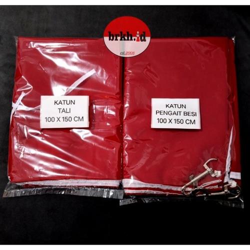 Jual Bendera Merah Putih Premium Tali/Pengait Besi 100x150 Cm Bendera ...
