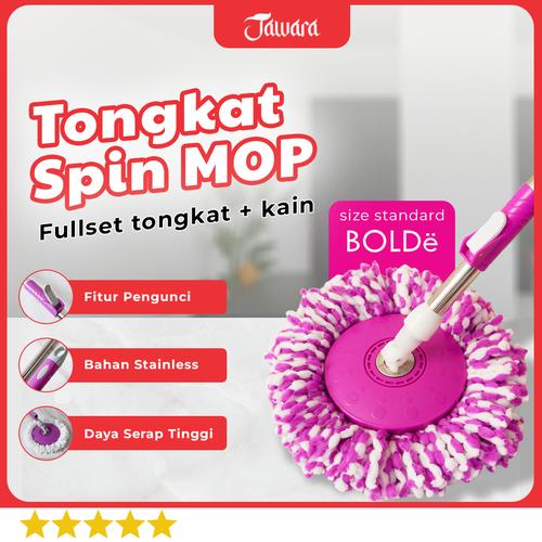 Promo Tongkat mop Handle Spin Mop 360 Gagang Pel Mop free 1pc kain ...