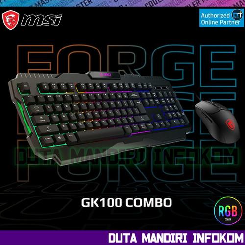 Jual MSI FORGE GK100 I COMBO - RGB Led Membrane Fullsize Gaming ...