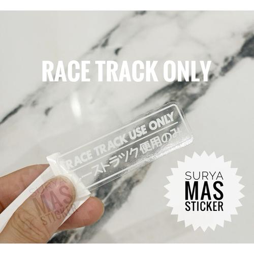 Jual stiker race track use only jepang kanji transparan motor - Kota ...