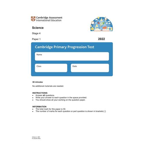 Jual Cambridge Primary Stage 4 Science 2022 Questions and Keys ...