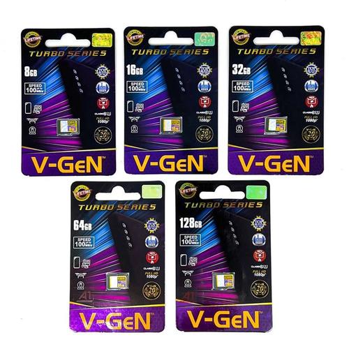 Jual Micro SD 4GB 8GB 16GB 32GB 64GB 128GB Class 10 Turbo Series V-Gen ...
