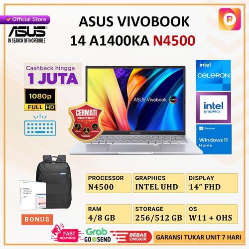 Promo Asus Vivobook 14 A1400KA N4500 8GB 512GB W11 OHS 14" FHD Cicil 0% ...