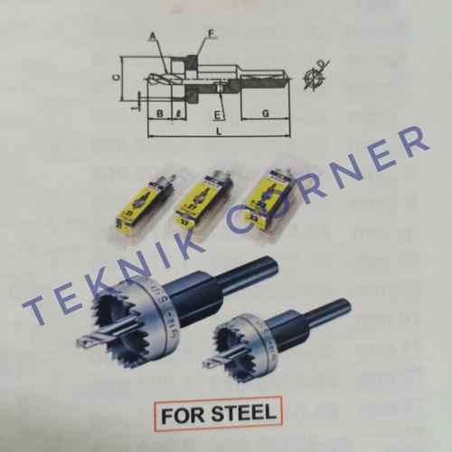 Jual OMI holesaw HSS mata bor plong plat besi 21 / 22 / 24 / 25 ORI ...