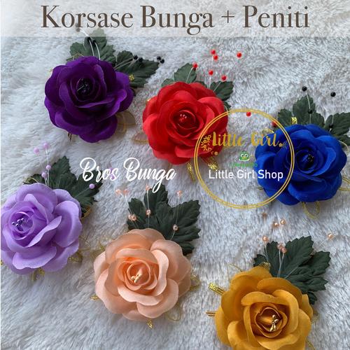 Jual Korsase Tanda Panitia Bros Bunga Mawar Wedding Corsage Flower Rose ...