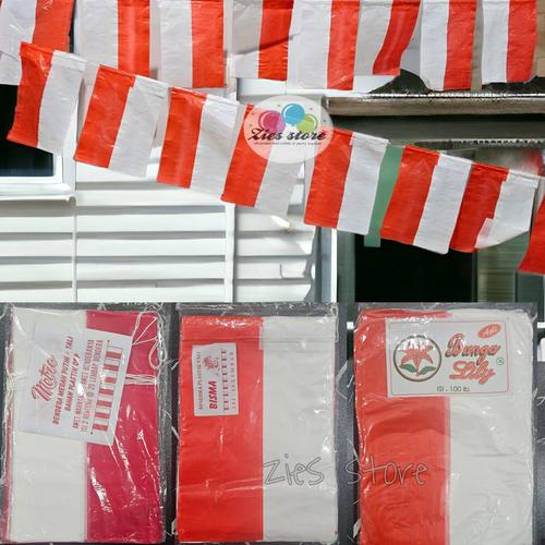 Jual banner / bendera plastik merah putih HUT RI + TALi / DIRGAHAYU RI ...