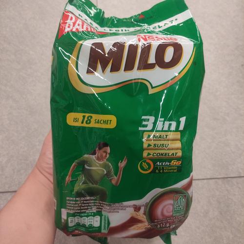 Jual MILO MINUMAN SERBUK COKELAT MALT & SUSU 3IN1 SACHET 612gr ...