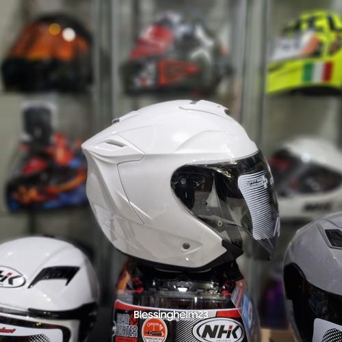 Jual GM FURRY SOLID WHITE HELM OPEN FACE - M - Kab. Bogor ...