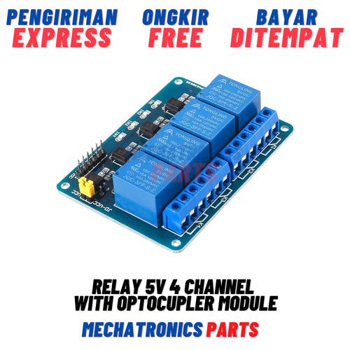 Jual RELAY 5V 4 CHANNEL OUTPUT 250VAC 30VDC 10A WITH OPTOCUPLER MODUL ...