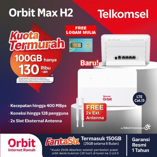Jual MODEM ROUTER HUAWEI B628 TELKOMSEL ORBIT MAX H1 WIFI 4G LTE 150GB ...