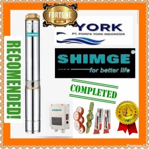 Jual Pompa satelit 4 inch 3Hp 1Phase SHIMGE 4SPM16/9 submersible 4 " 220v york 1 phase Out Put ...