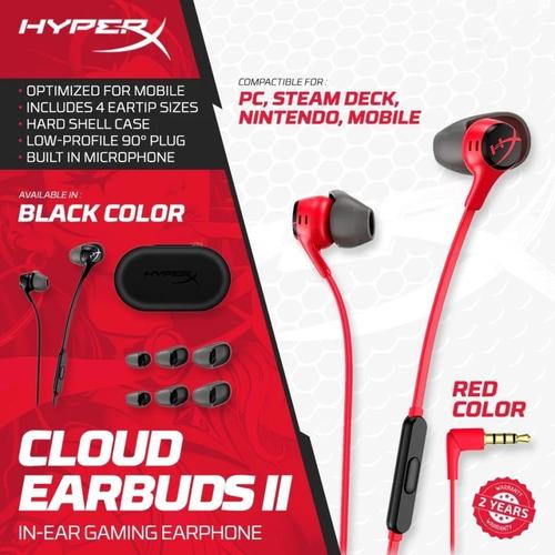 Jual Kingston HyperX Cloud Earbuds Handsfree Gaming - Hitam - Kota ...