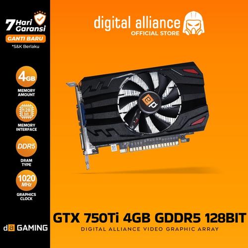 Jual VGA Digital Alliance GTX 750 ti 4GB 128bit - DA Geforce GTX 750 ti ...
