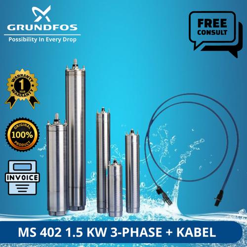 Jual Motor Pompa Submersible Grundfos MS 402 1.5 Kw 3 Phase + Kabel - Jakarta Pusat - Pompa ...