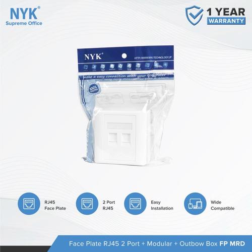 Jual Faceplate RJ45 2 Port + Modular + Outbow BOX NYK - Kota Surabaya ...