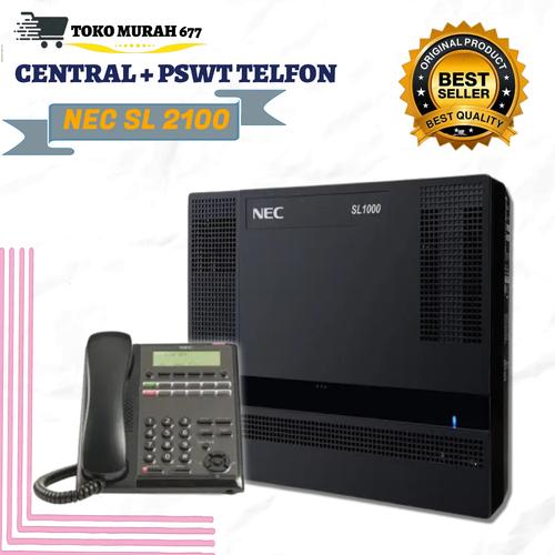 Jual Central PABX NEC SL 2100 6 Line 24 Extension + pswt telfon ...