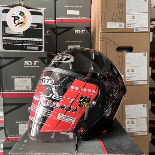 Jual Helm Half Face KYT TTR Jet Plain Solid Black / White / Grey - Kota ...