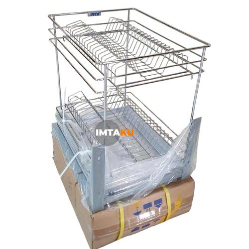 Jual Rak Piring 2 Susun Tarik Stainless XC 29031 F Kabinet 40 cm Vitco ...