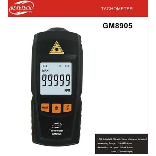 Jual Tachometer Benetech GM8905 Ukur Putaran Laser RPM Meter Digital ...