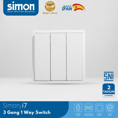 Jual SIMON i7 3 Gang 1 Way Switch Module / Saklar / Elegant / Saklar ...