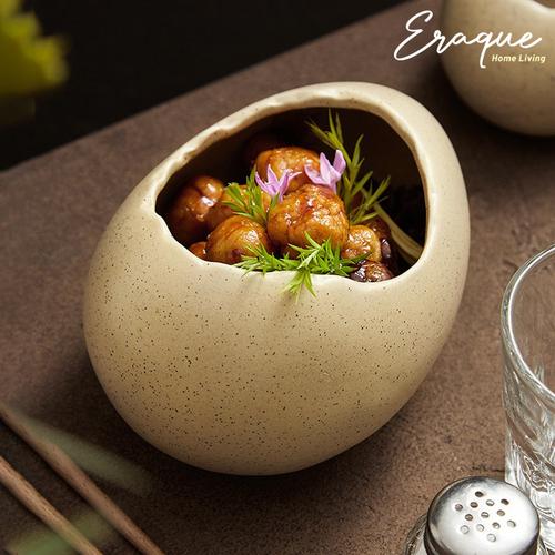 Jual Egg Shell Bowl / Mangkok Sup Lauk Cangkang Telur Keramik Putih ...