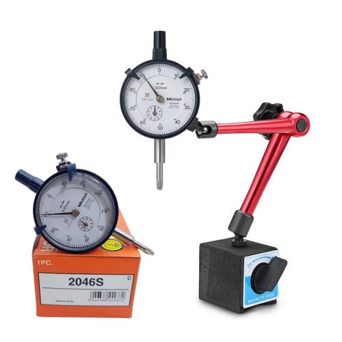 Jual Paket Dial Indicator Mitutoyo 2046S + Magnetic Base Flexibel Besar ...