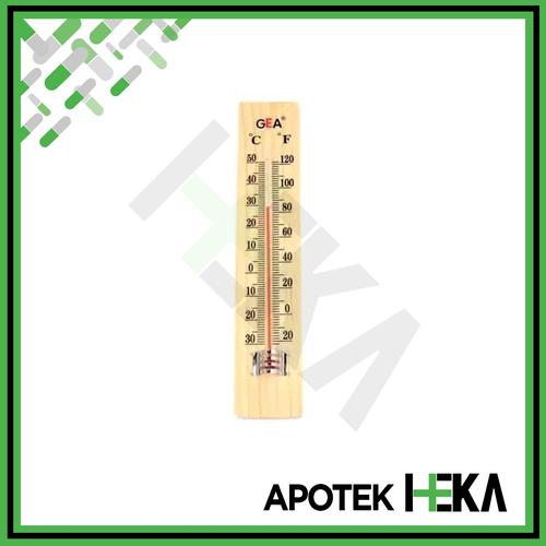 Jual GEA Thermometer Wooden S 092 - Termometer Dinding Model Kayu ...