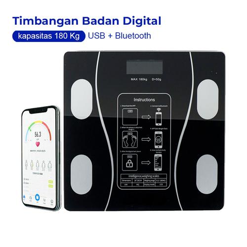 Promo Timbangan Badan Digital Body Fat Bluetooth Smart Apps BMI Monitor ...