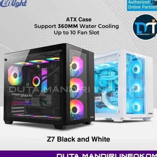 Jual ENLIGHT Z7 - TEMPERED GLASS DUAL CHAMBER MID-TOWER ATX GAMING CASE ...