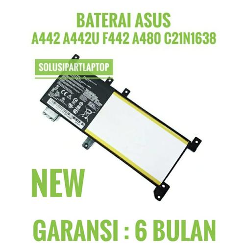 Jual BATERAI ASUS C21N1638 A442 A442U A442UR X442 X442U F442 F442U A480 ...