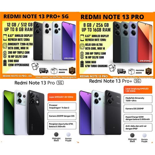Jual Xiaomi Redmi Note 13 PRO PLUS 13+ 5G AMOLED 1,2K NFC 120 Hz FHD+ ...