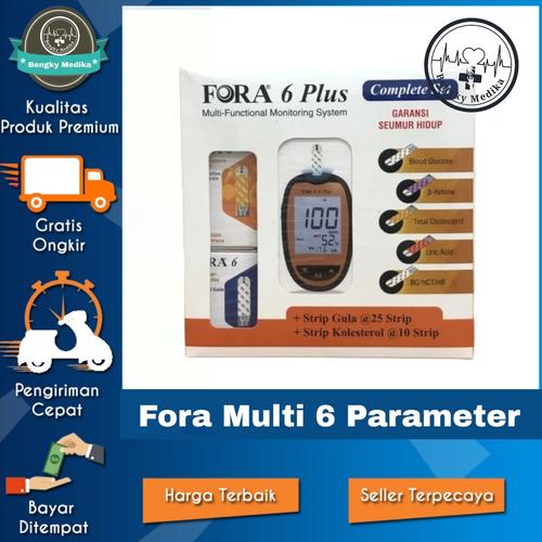 Jual Fora Cek Darah 6in1 Alat Cek Gula Darah 6 Parameter Gula UA ...