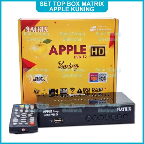 Jual STB MATRIX DVBT2 APPLE KUNING - STB+Dongle - Kota Surabaya - Sinar ...