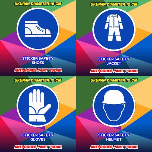 Jual Sticker risk site wajib helm wajib sarung tangan wajib sepatu ...
