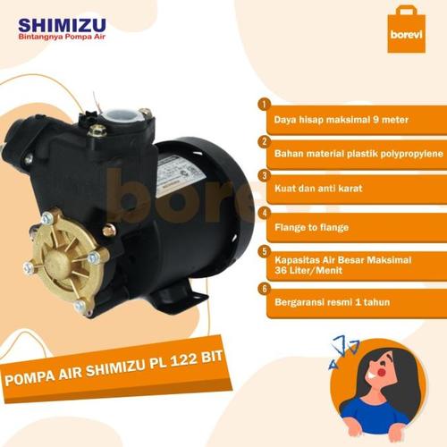 Jual Shimizu Pl 122 Bit Pompa Air Sumur Dangkal 9 Meter 125 Watt 122Bit ...