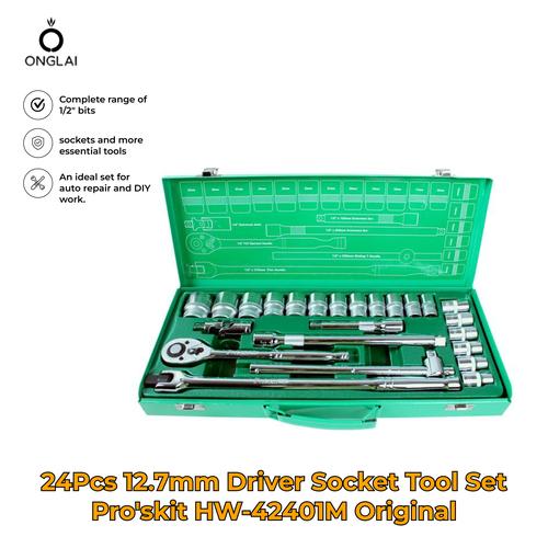 Jual Kunci Driver Socket Sock Proskit HW-42401M Set 24 IN 1 Pcs Sok Wrench Tool Kunci Socket ...