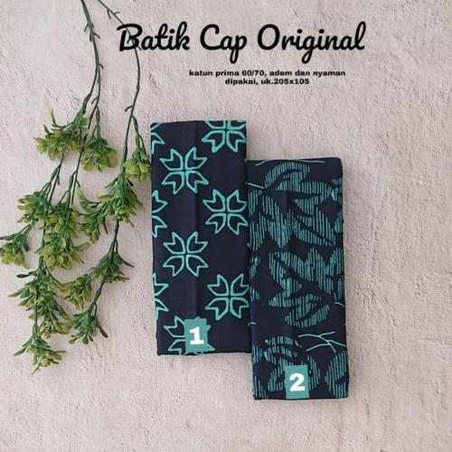 Jual Kain Batik Cap Handmade Wajik Pita - Daun Sisir Serian Tosca Hitam ...